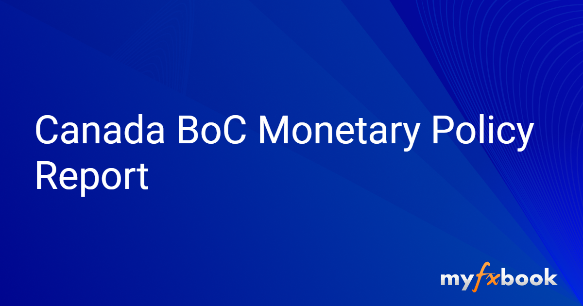 Canada BoC Monetary Policy Report